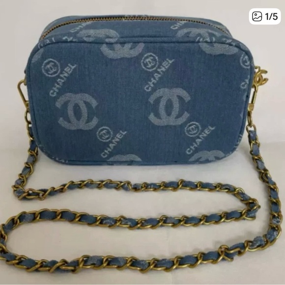 GWP | Bags | Gwp Chanel Blue Denim Gwp Crossbody Bag | Poshmark